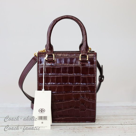Tory Burch | Bags | Nwt Tory Burch Blake Leather Croc Embossed Mini ...